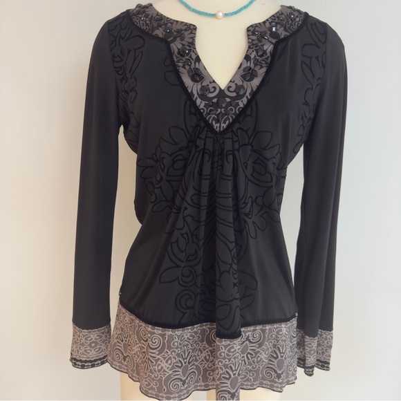 Hale Bob | Tops | Vintage Satin Tunic Top Nwot | Poshmark